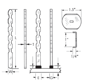 Rectangular Fiber Weld Studs - Complete Stud Welding