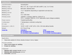 ARC 800 Stud Welding Unit - Complete Stud Welding